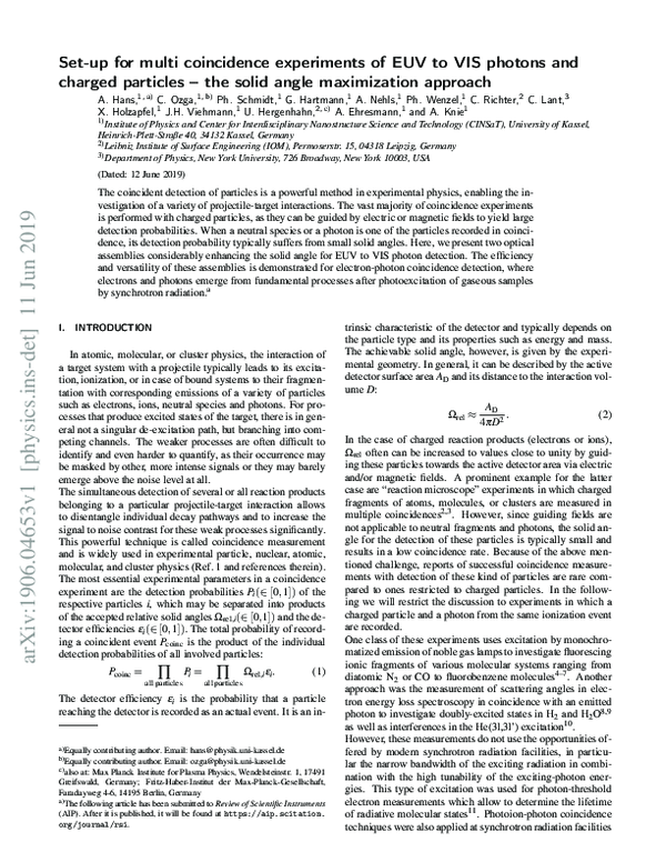(PDF) Setup for multicoincidence experiments of photons in the extreme ...