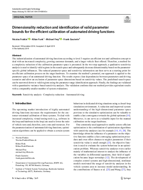 (PDF) Dimensionality reduction and identification of valid parameter bounds for the efficient ...