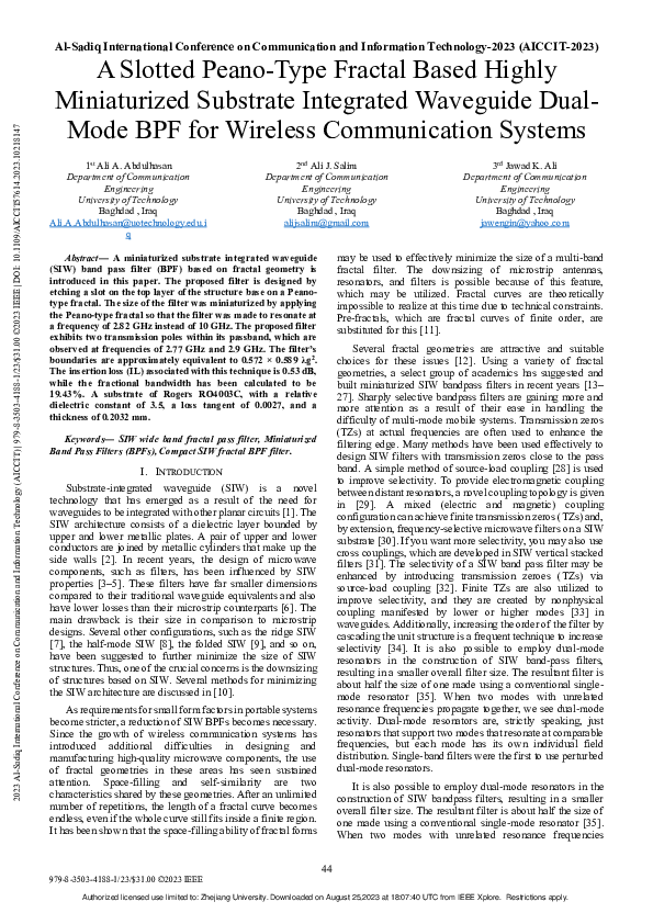 (PDF) A Slotted Peano-Type Fractal Based Highly Miniaturized Substrate Integrated Waveguide Dual ...