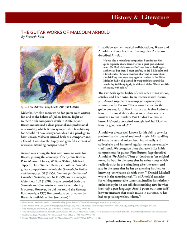 (PDF) Soundboard -The Guitar Works of Malcolm Arnold
