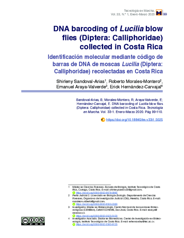 (PDF) Identificación molecular mediante código de barras de DNA de ...