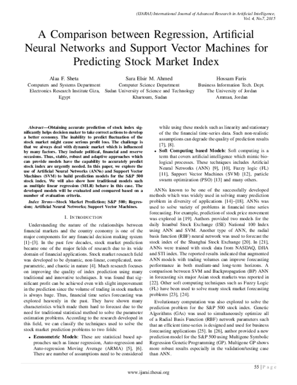 Pdf A Comparison Between Regression Artificial Neural Networks And 0810