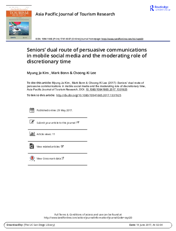 (PDF) Seniors’ dual route of persuasive communications in mobile social ...
