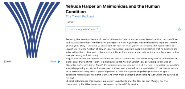 (PDF) Maimonides and the Human Condition