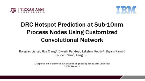 (PDF) DRC Hotspot Prediction at Sub-10nm Process Nodes Using Customized Convolutional Network