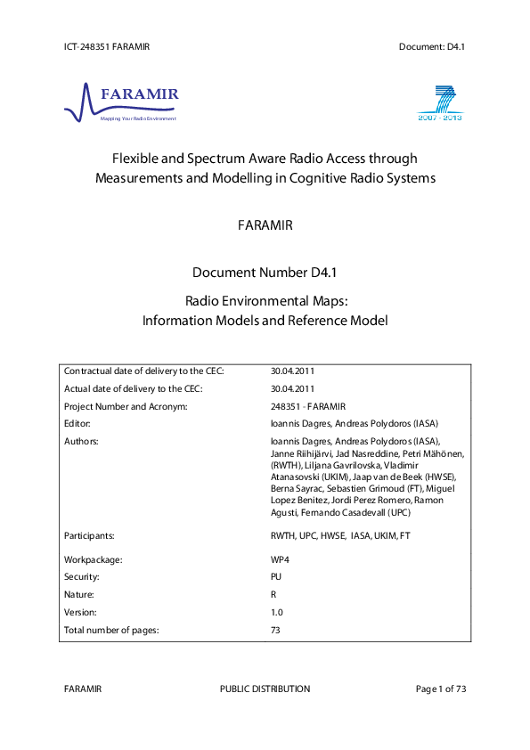 (PDF) Mapping Your Radio Environment