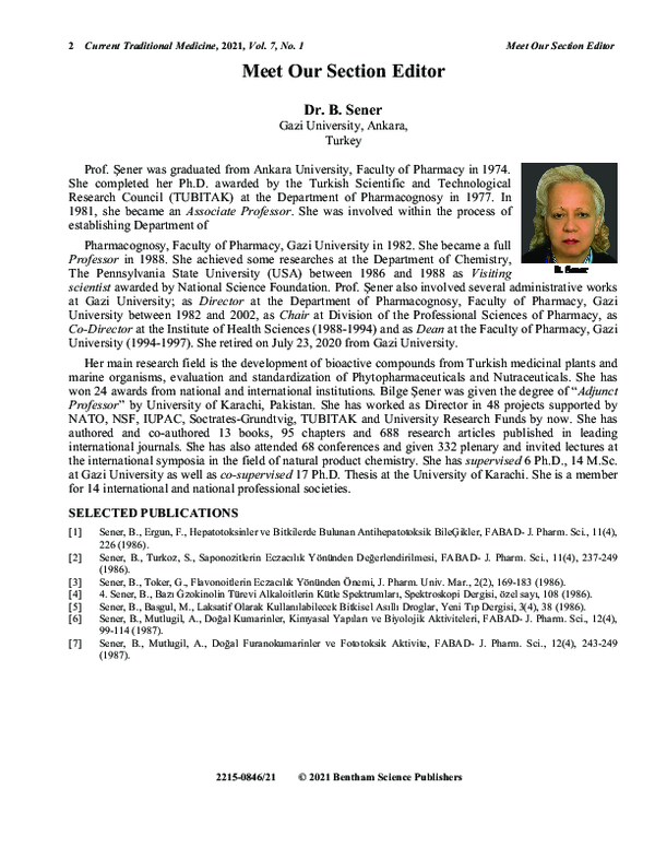 (PDF) Meet Our Section Editor