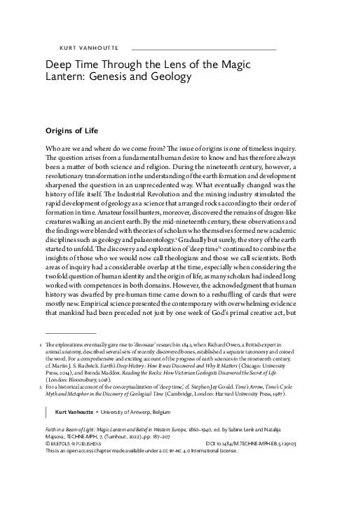 (PDF) Deep Time Through the Lens of the Magic Lantern: Genesis and Geology