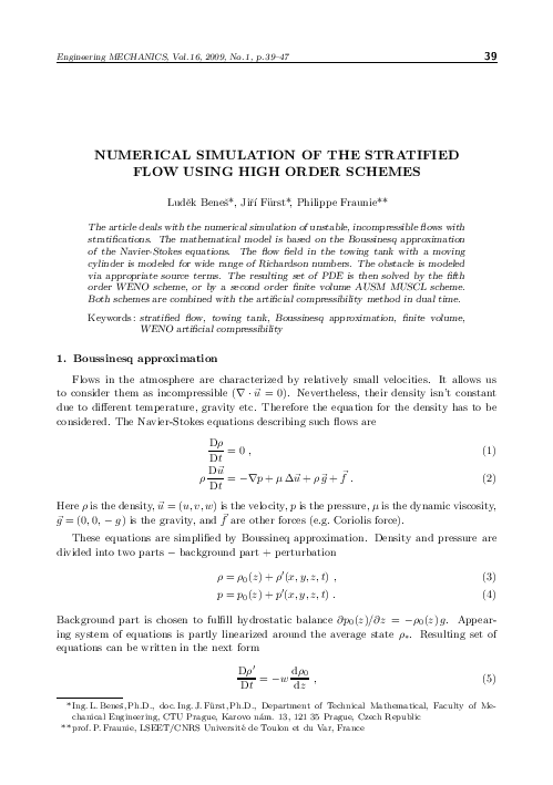 (PDF) Numerical simulation of the towing tank problem using high order ...
