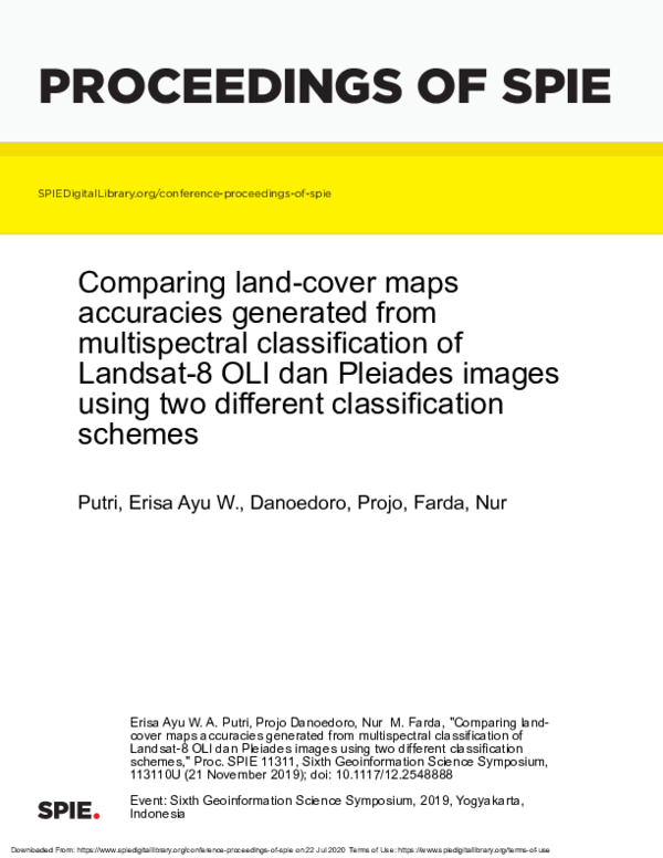 (PDF) Comparing land-cover maps accuracies generated from multispectral classification of ...