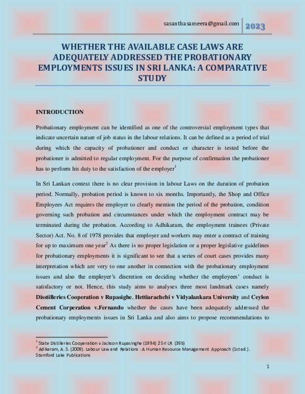 (PDF) WHETHER THE AVAILABLE CASE LAWS ARE ADEQUATELY ADDRESSED THE ...