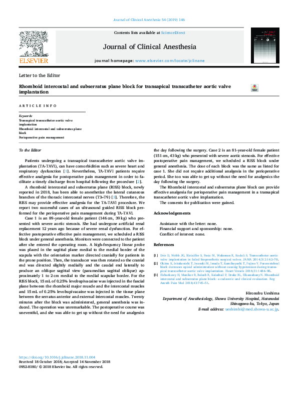 (PDF) Rhomboid intercostal and subserratus plane block for intubated ...