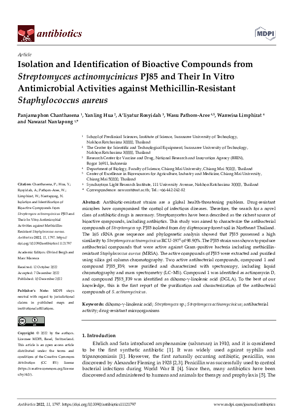 (PDF) Isolation and Identification of Bioactive Compounds from ...