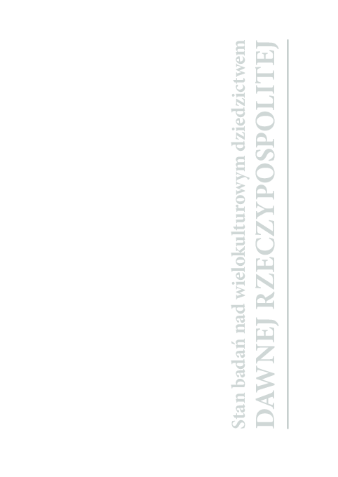 (PDF) Stan badań nad wielokulturowym dziedzictwem dawnej ...
