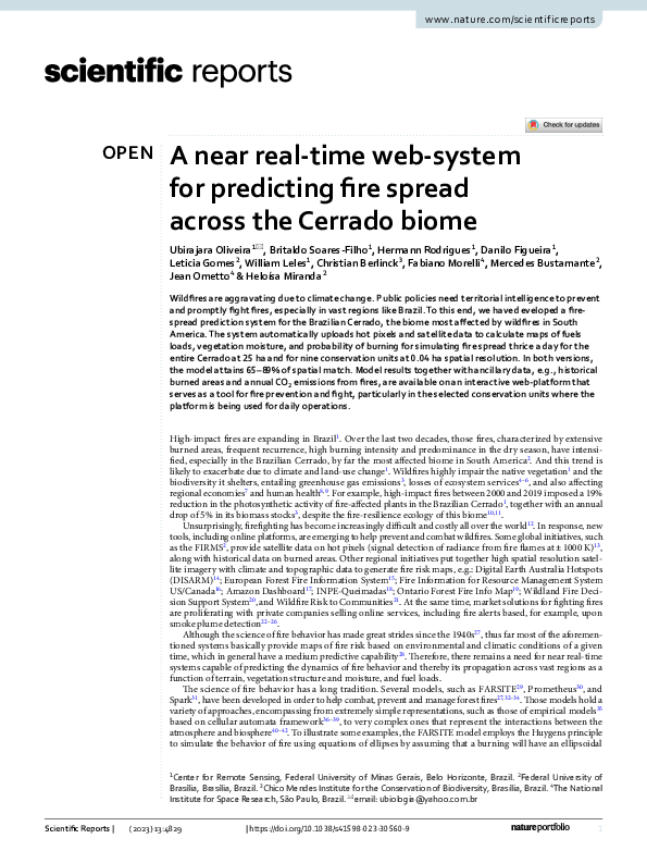 (PDF) A near real-time web-system for predicting fire spread across the ...
