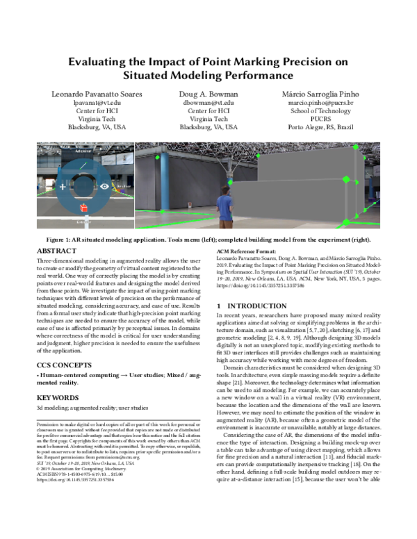 (PDF) Evaluating the Impact of Point Marking Precision on Situated Modeling Performance