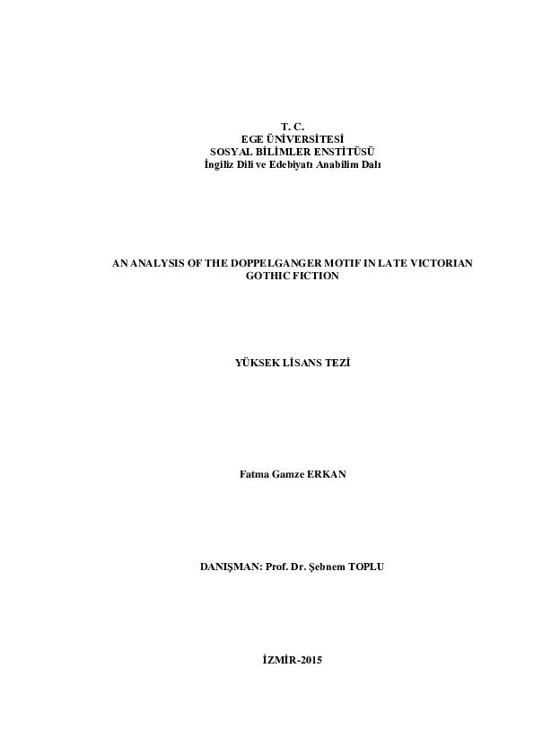 (PDF) An analysis of the doppelganger motif in Late Victorian Gothic ...