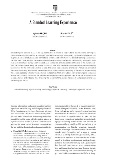 (PDF) [PDF]A Blended Learning Experience