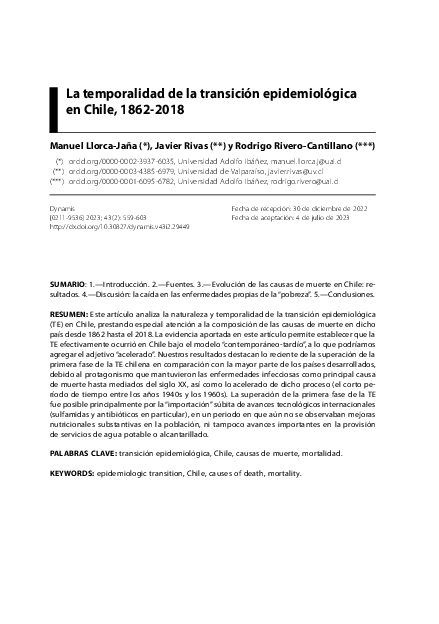 (PDF) Manuel Llorca-Jaña, Javier Rivas & Rodrigo Rivero, “La ...