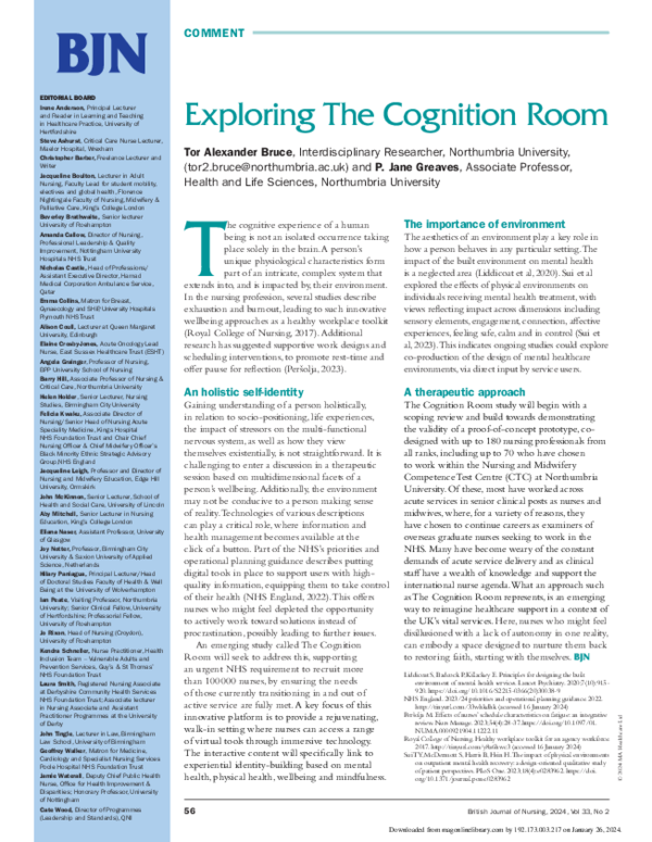 (PDF) Exploring The Cognition Room