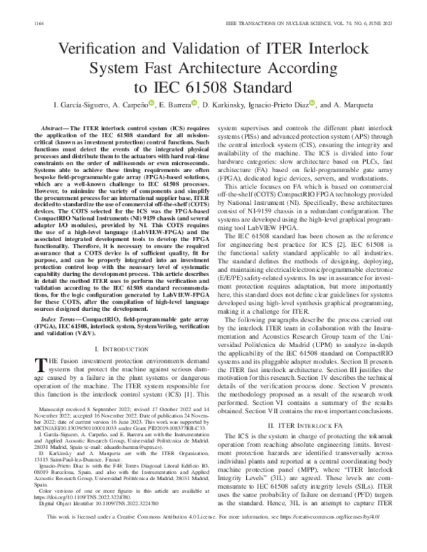 (PDF) Verification and Validation of ITER Interlock System Fast ...