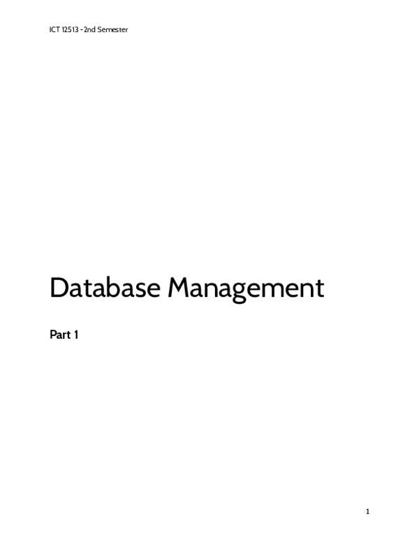 (PDF) Database Management