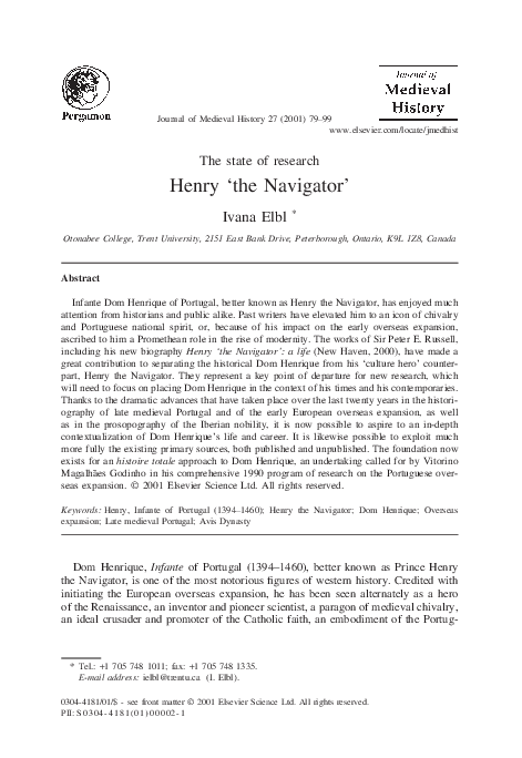 (PDF) Henry ‘the Navigator’