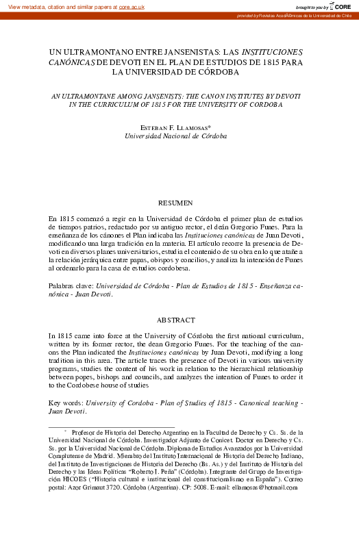 (PDF) Un ultramontano entre jansenistas: las instituciones canónicas de ...