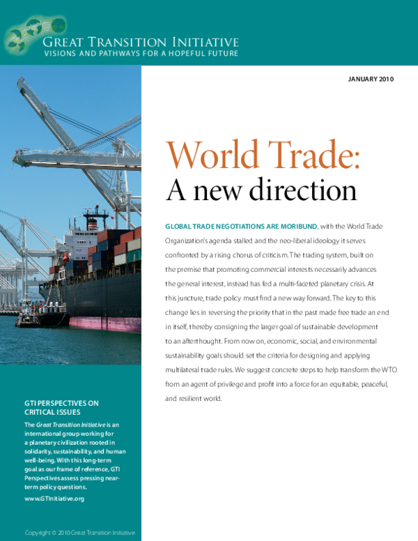 (PDF) World Trade: A New Direction