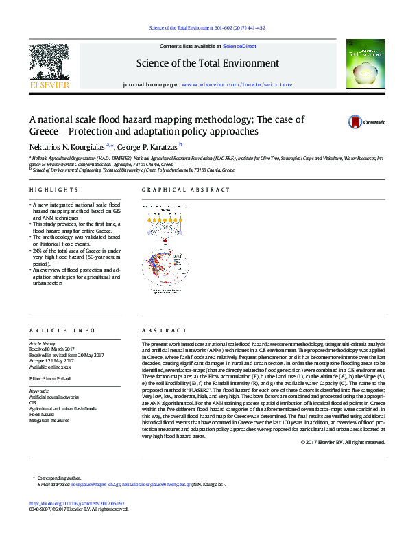 (PDF) A national scale flood hazard mapping methodology: The case of ...