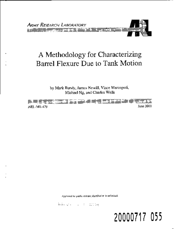 (PDF) A Methodology for Characterizing Barrel Flexure Due to Tank ...