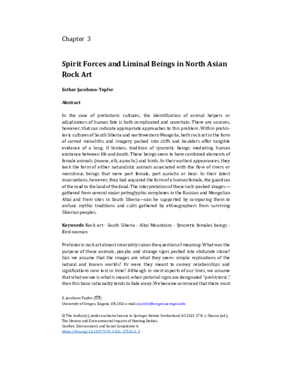 (PDF) Spirit Forces and Liminal Beings in North Asian Rock Art