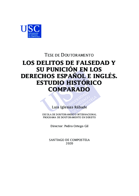 (PDF) Los delitos de falsedad y su punición en los Derechos español e ...