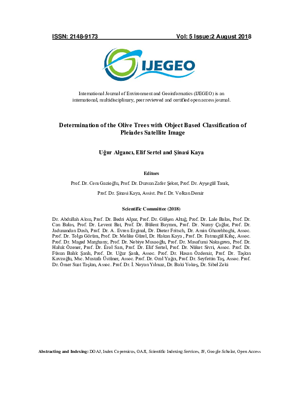 (PDF) Determination of the Olive Trees with Object Based Classification ...