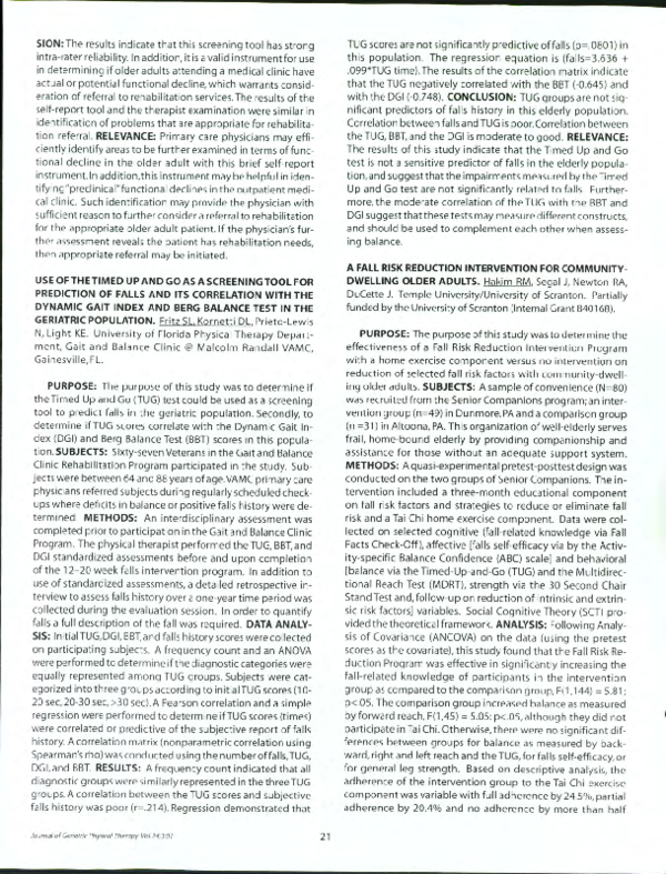 (PDF) A Fall Risk Reduction Intervention for Community-Dwelling Older ...