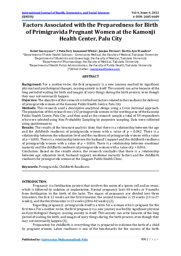 (PDF) Factors Associated with the Preparedness for Birth of ...