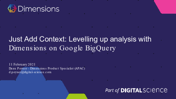 (PDF) Just add context levelling up analysis with dimensions on Google BigQuery