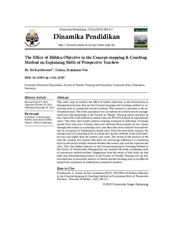 (PDF) The Effect of Hidden Objective in the Concept-mapping Coaching ...
