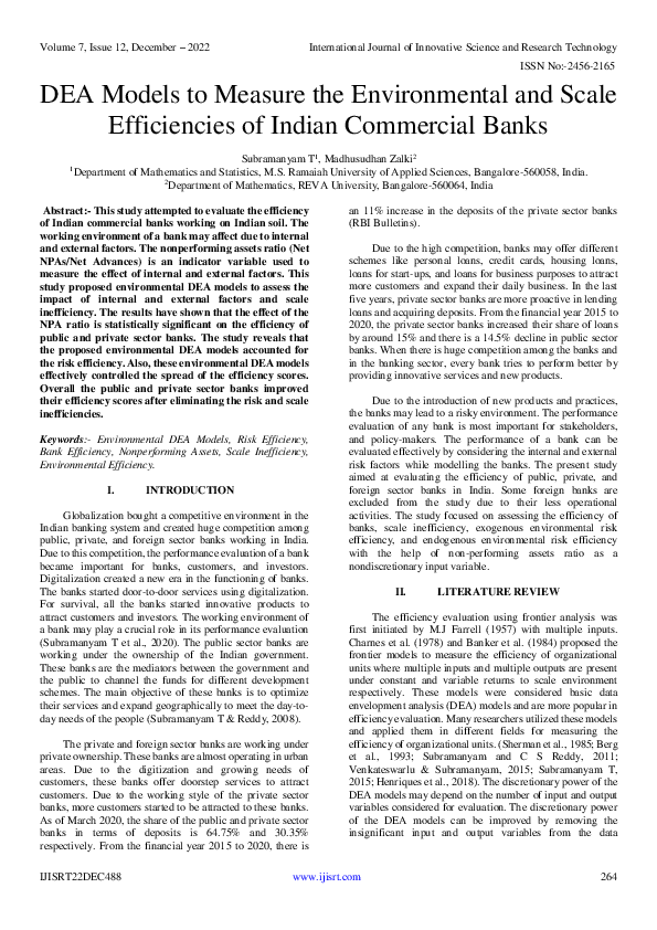 (PDF) DEA Models to Measure the Environmental and Scale Efficiencies of ...