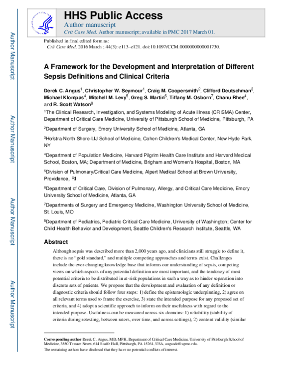 (PDF) A Framework for the Development and Interpretation of Different ...