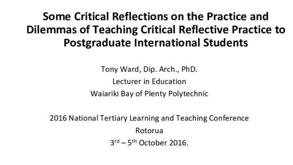 (PDF) Challenges in Teaching Critical Reflection to Intl. Students