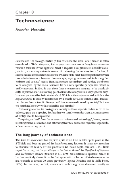 (PDF) Technoscience
