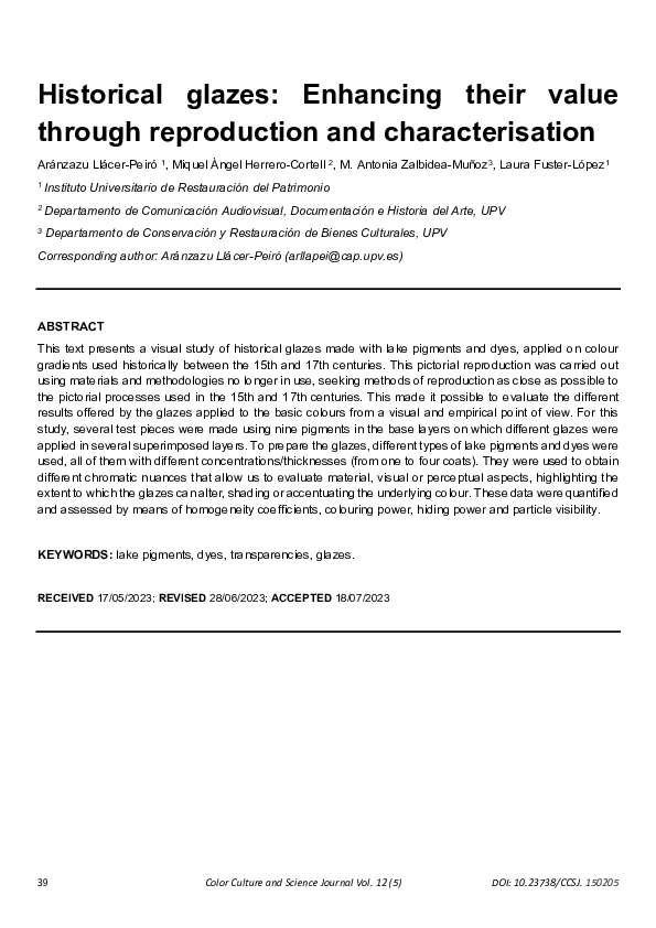 (PDF) Historical glazes: Enhancing their value through reproduction and characterisation