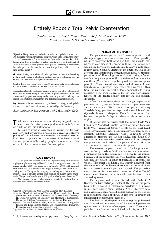(PDF) Entirely Robotic Total Pelvic Exenteration