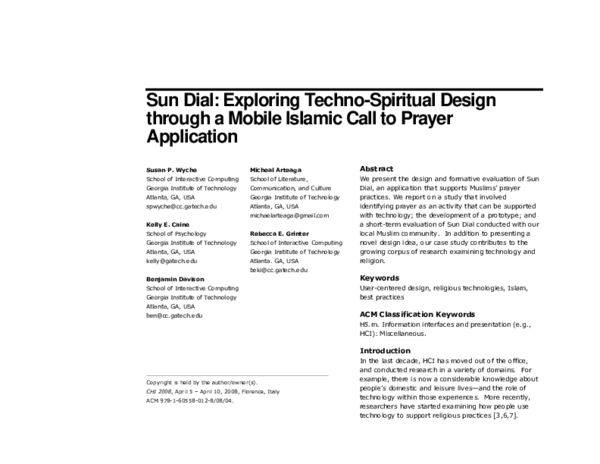 (PDF) Sun dial