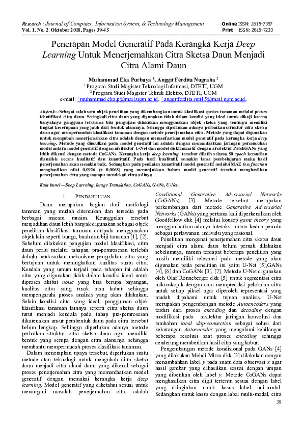(PDF) Penerapan Model Generatif Pada Kerangka Kerja Deep Learning Untuk ...
