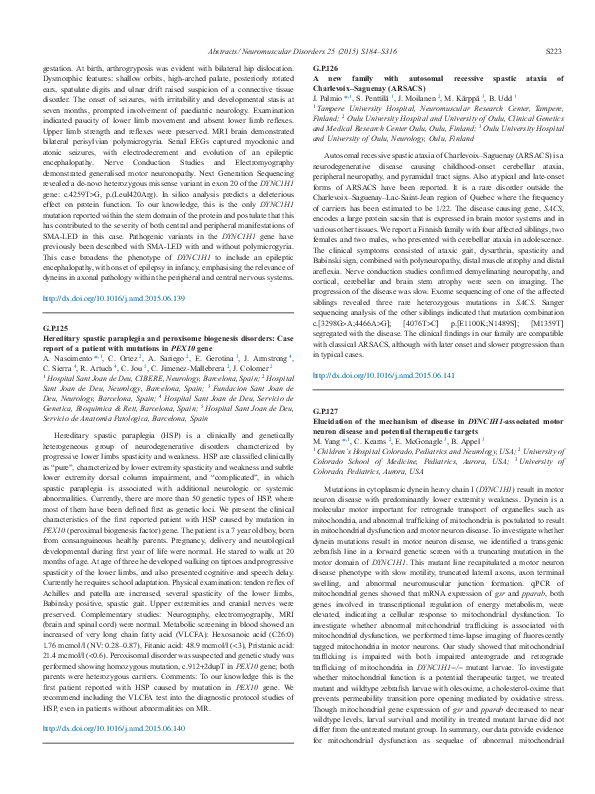 (PDF) A new family with autosomal recessive spastic ataxia of ...
