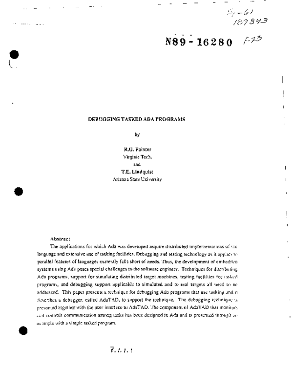 (PDF) Debugging tasked Ada programs | Timothy Lindquist - Academia.edu (PDF) Debugging tasked Ada programs | Timothy Lindquist - Academia.edu