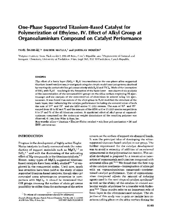(PDF) One‐phase supported titanium‐based catalyst for polymerization of ...
