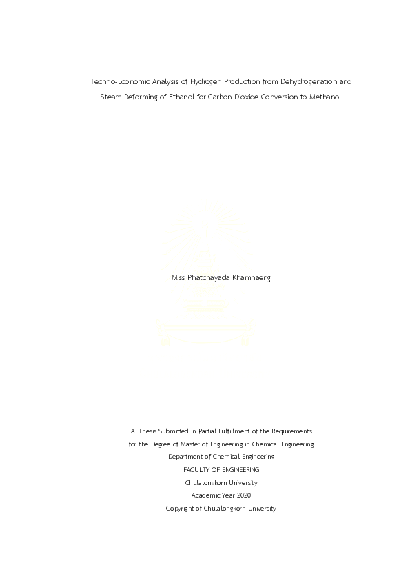 (PDF) Techno-economic analysis of hydrogen production from ...